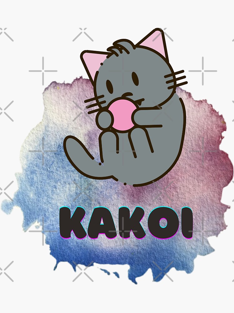 "Kakoi little cat" Sticker by mctoyama | Redbubble