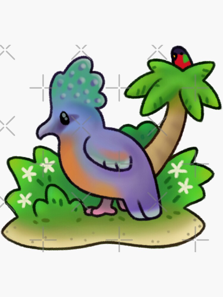 "Viti Levu Giant Pigeon Chibi" Sticker for Sale by NarwhalerArt | Redbubble