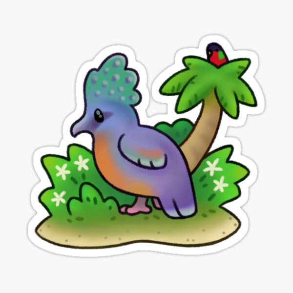 "Viti Levu Giant Pigeon Chibi" Sticker for Sale by NarwhalerArt | Redbubble