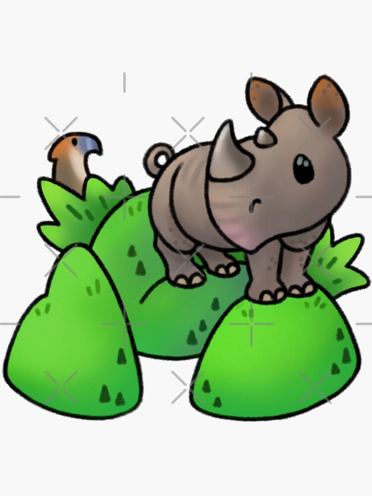 "Philippine Rhino Chibi" Sticker for Sale by NarwhalerArt | Redbubble