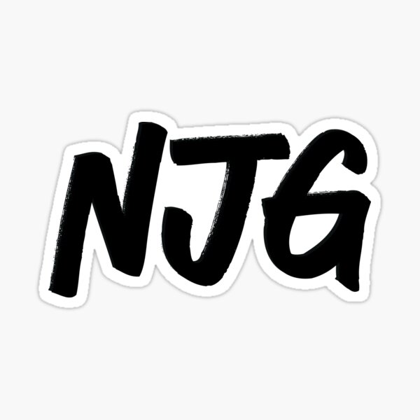 "NJG" Sticker for Sale by MadEDesigns | Redbubble
