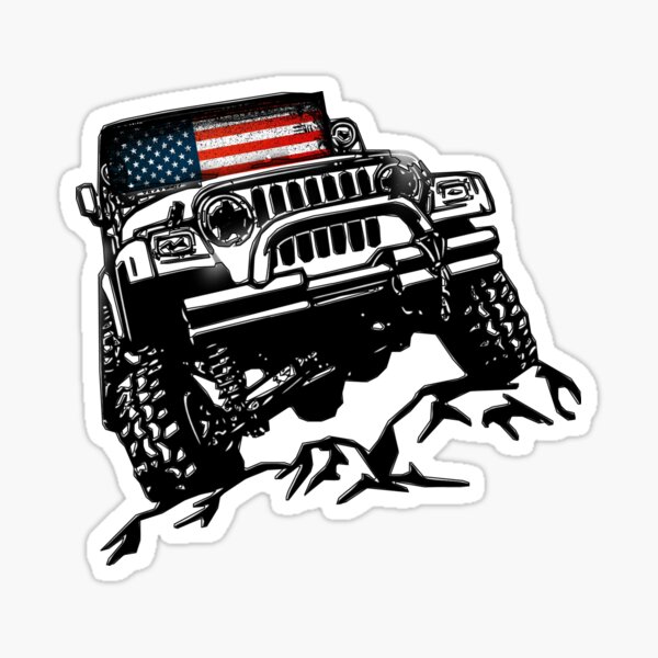 "Jeep wrangler TJ Black" Sticker by Justebegood | Redbubble
