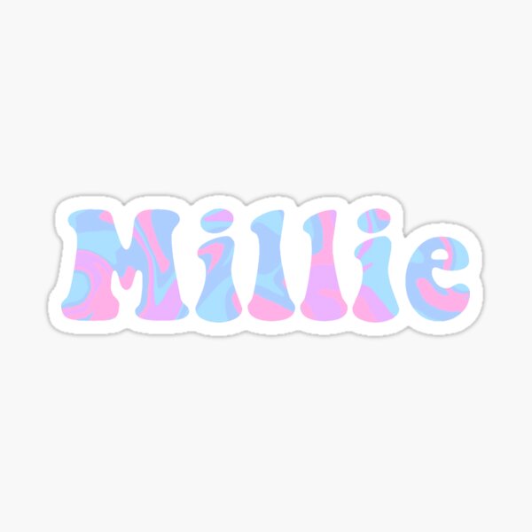 "Millie name" Sticker for Sale by fionavibes | Redbubble