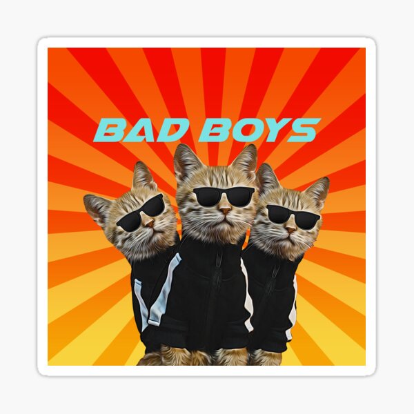 "Cute and Funny Bad Boys Cats" Sticker by BUKI99 | Redbubble