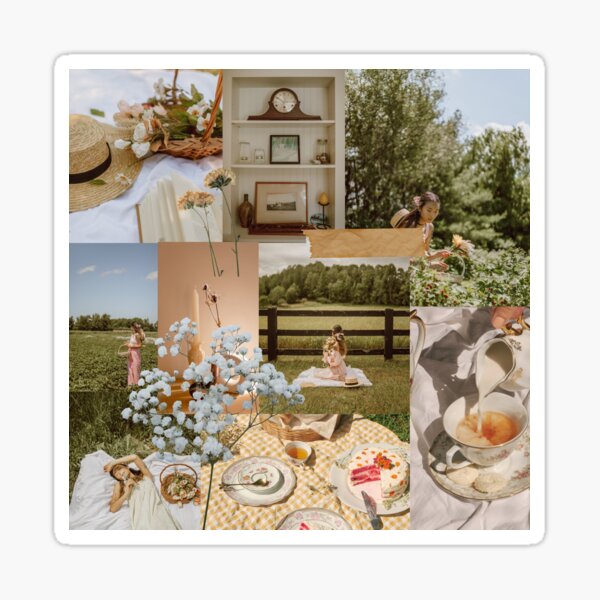 "Cottagecore collage" Sticker by Jupiterinmyhair | Redbubble