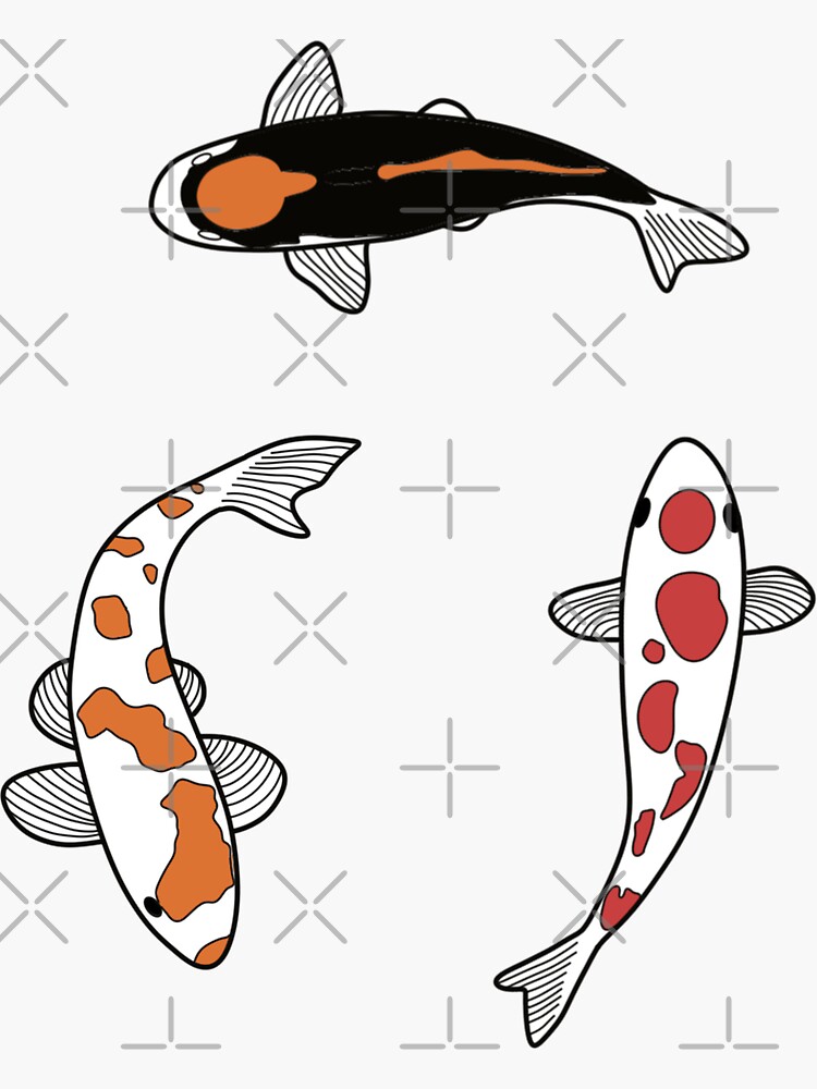 "Japanese Koi Fish Pack" Sticker by Hanartistic1 | Redbubble