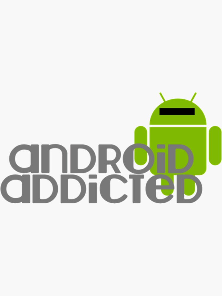 "android addicted " Sticker by microBacts | Redbubble