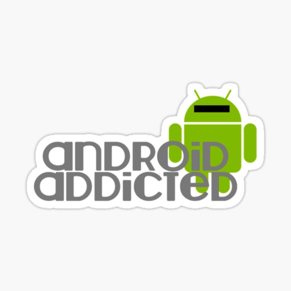 "android addicted " Sticker by microBacts | Redbubble