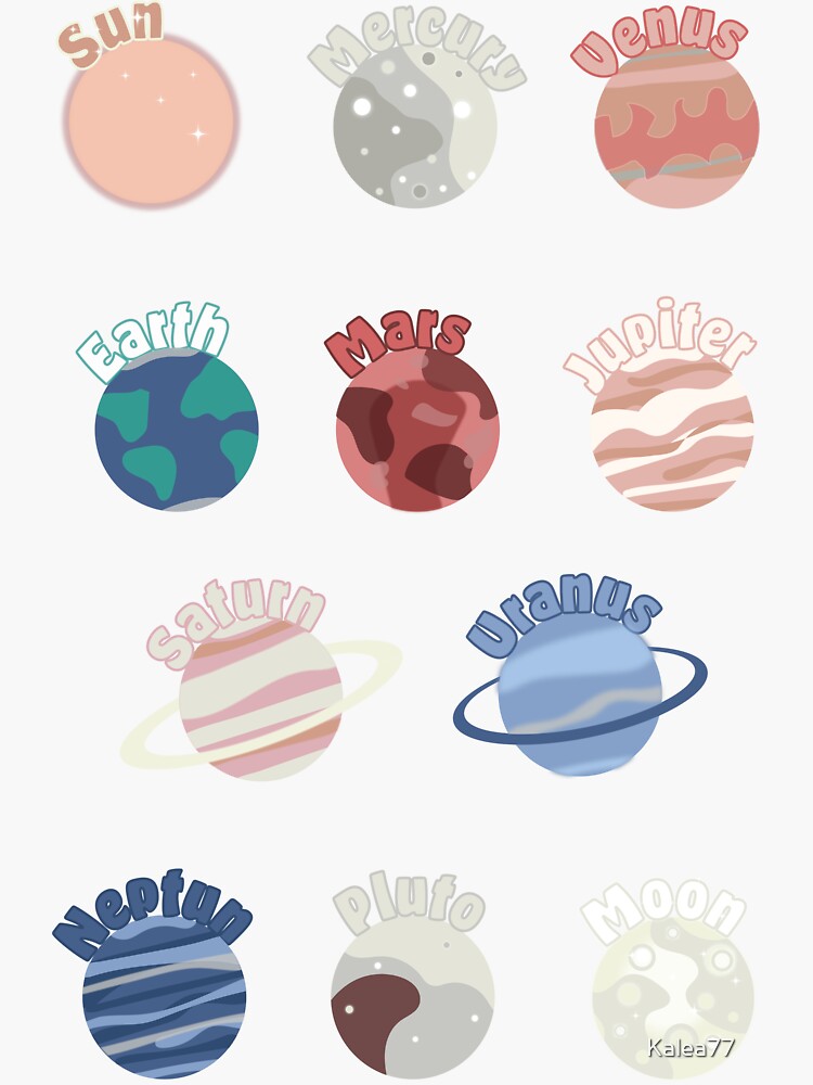 "Solar System" Sticker by Kalea77 | Redbubble