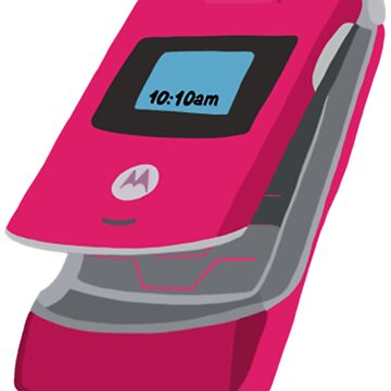 Lámina rígida for Sale con la obra «Y2K Rosa Motorola Razr Dibujo» de ...