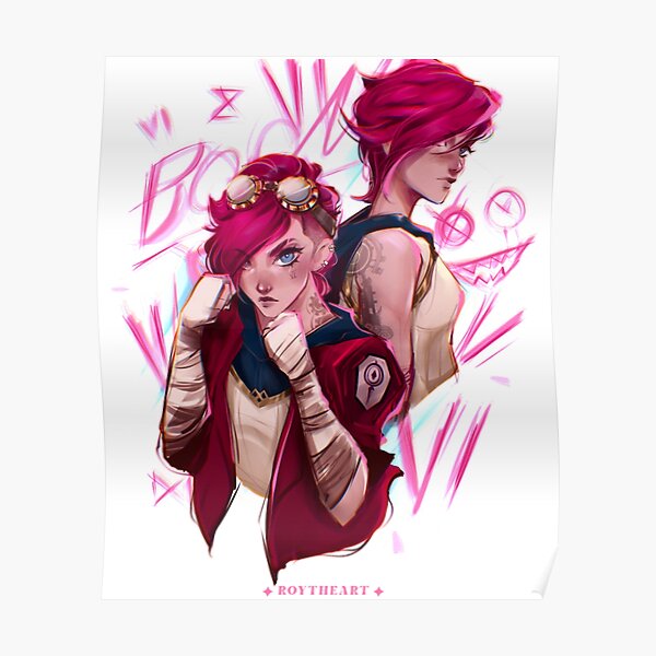 "Vi Arcane Fan art " Poster by CocoBobaShop | Redbubble