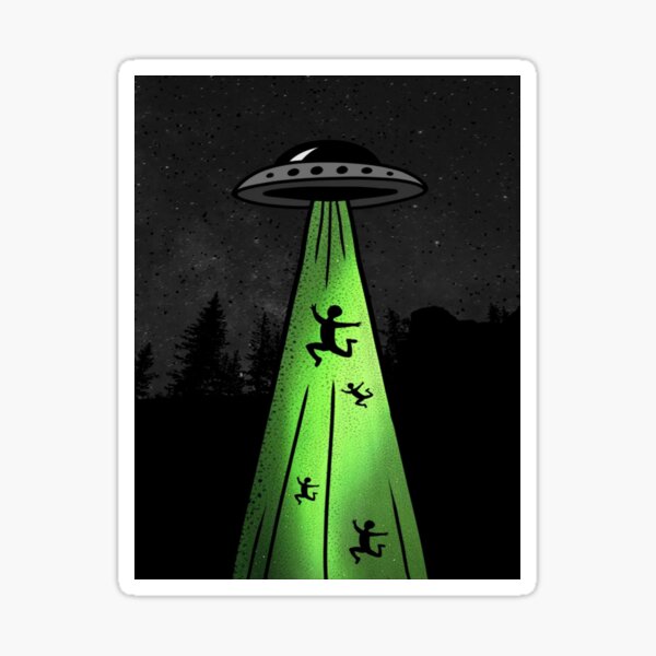 "Alien Ship" Sticker for Sale by Firetree | Redbubble