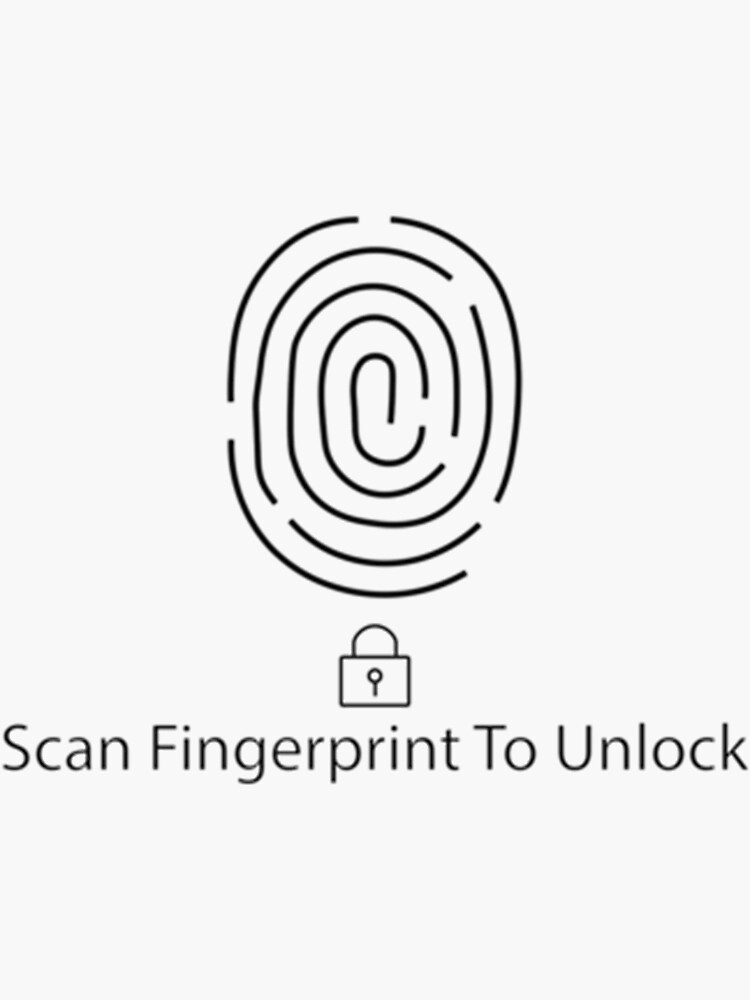 "Fingerprint Lock " Sticker by microBacts | Redbubble