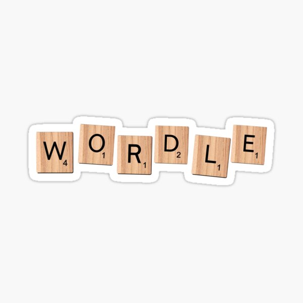 "Wordle Crossword Game Online Puzzle Typograph" Sticker for Sale by ...