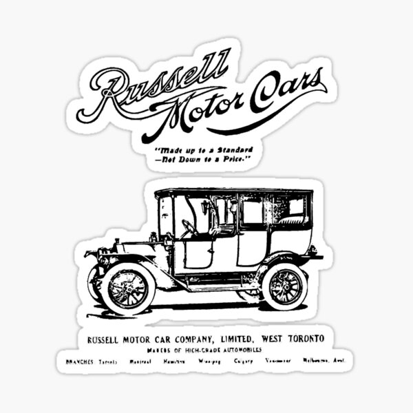 "Classic Car Ads: Russell Motor Cars" Sticker by brookestead | Redbubble