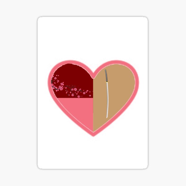 "Mulan and Li Shang heart" Sticker by vouivra | Redbubble