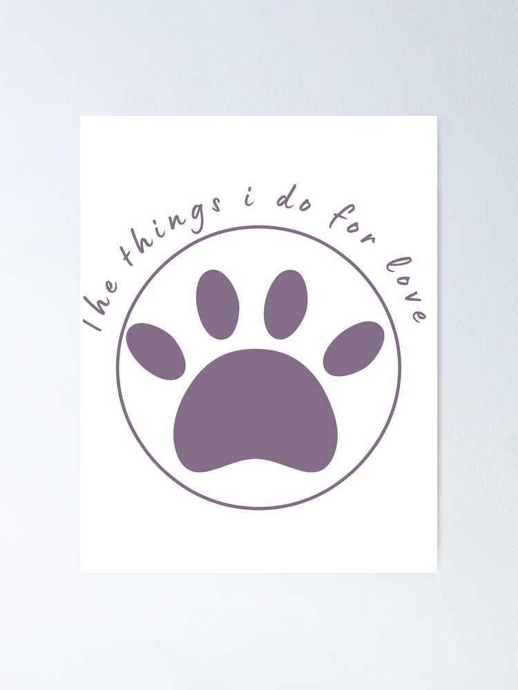 "Courage cowardly dog - cute paw" Poster for Sale by bsrishika | Redbubble