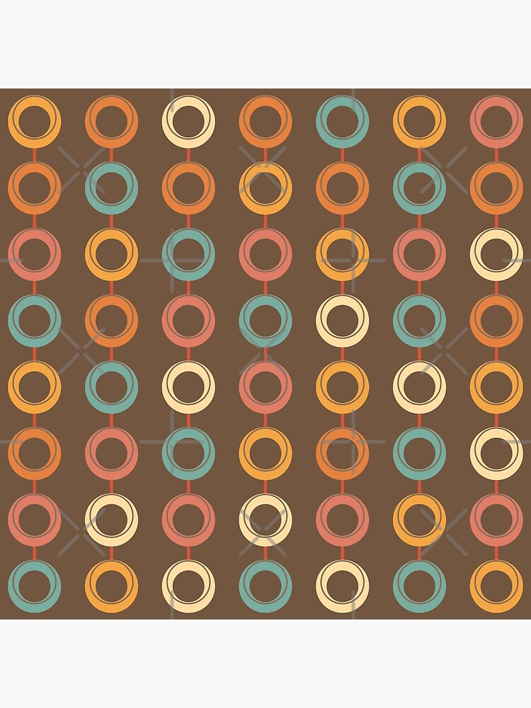 "Sirkel, Retro Circle Pattern in Retro Color Scheme" Poster by ...