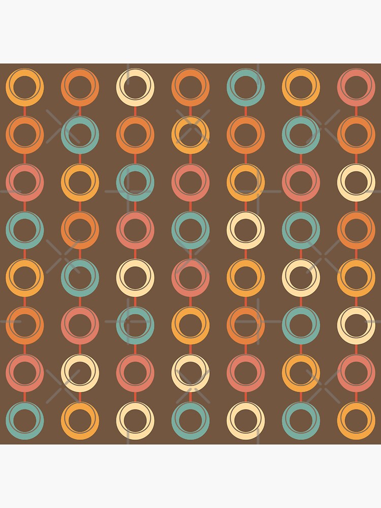 "Sirkel, Retro Circle Pattern in Retro Color Scheme" Sticker by ...