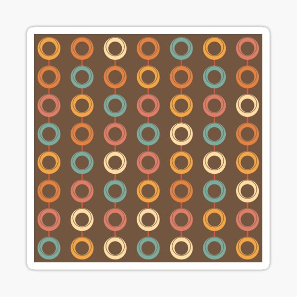 "Sirkel, Retro Circle in Pattern in Retro Color Scheme" Sticker by ...