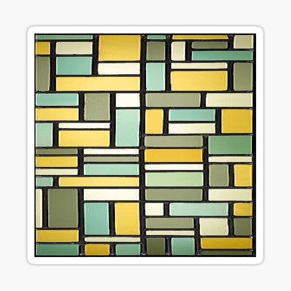 "colorful block stained glass pattern" Sticker for Sale by kash1mera ...