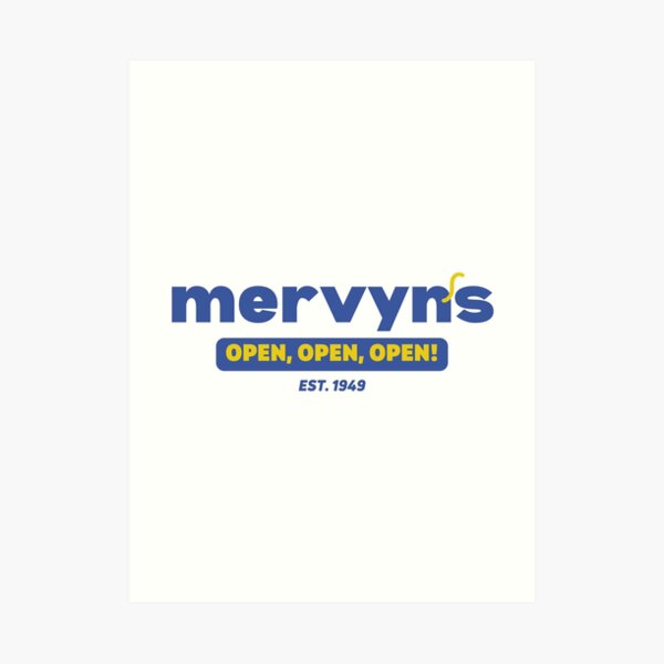 "Mervyn's American 90's Famous TV Ads Open Open Open" Art Print by ...