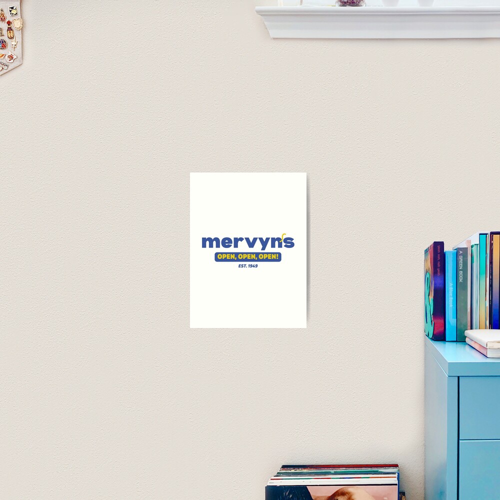 "Mervyn's American 90's Famous TV Ads Open Open Open" Art Print by ...