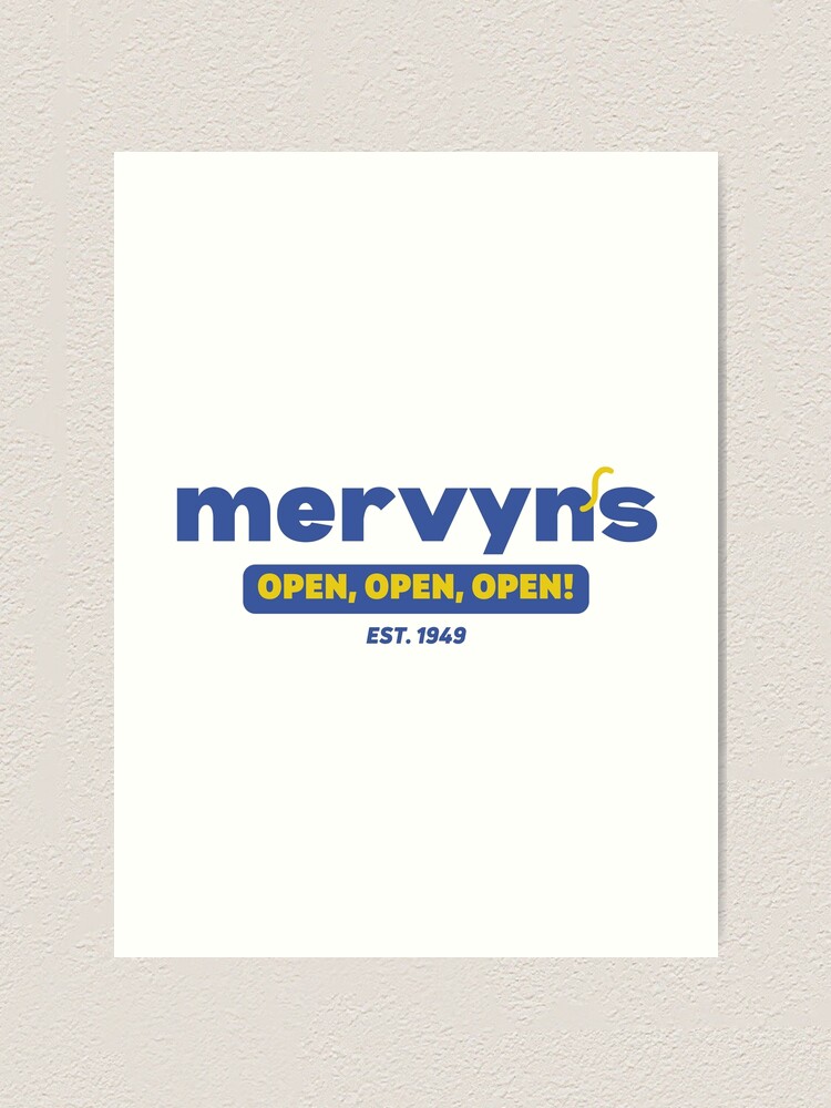 "Mervyn's American 90's Famous TV Ads Open Open Open" Art Print by ...