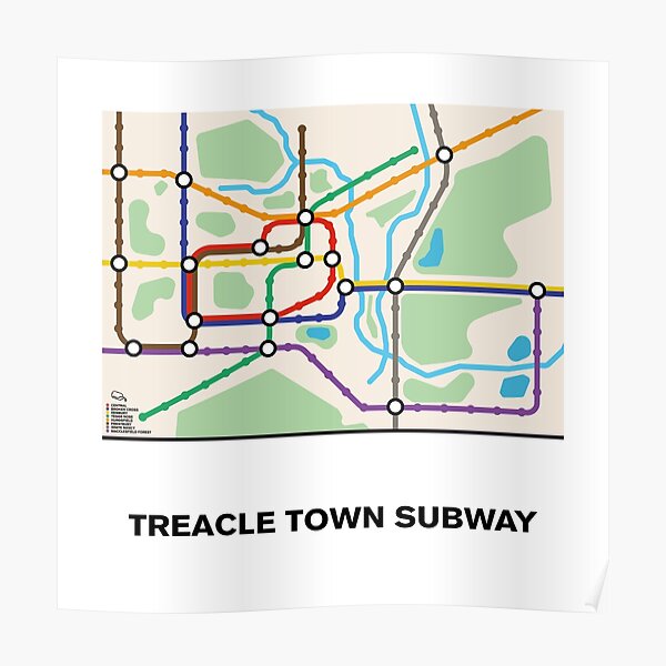 "TREACLE TOWN SUBWAY | MACCLESFIELD" Poster for Sale by axelle1410 ...