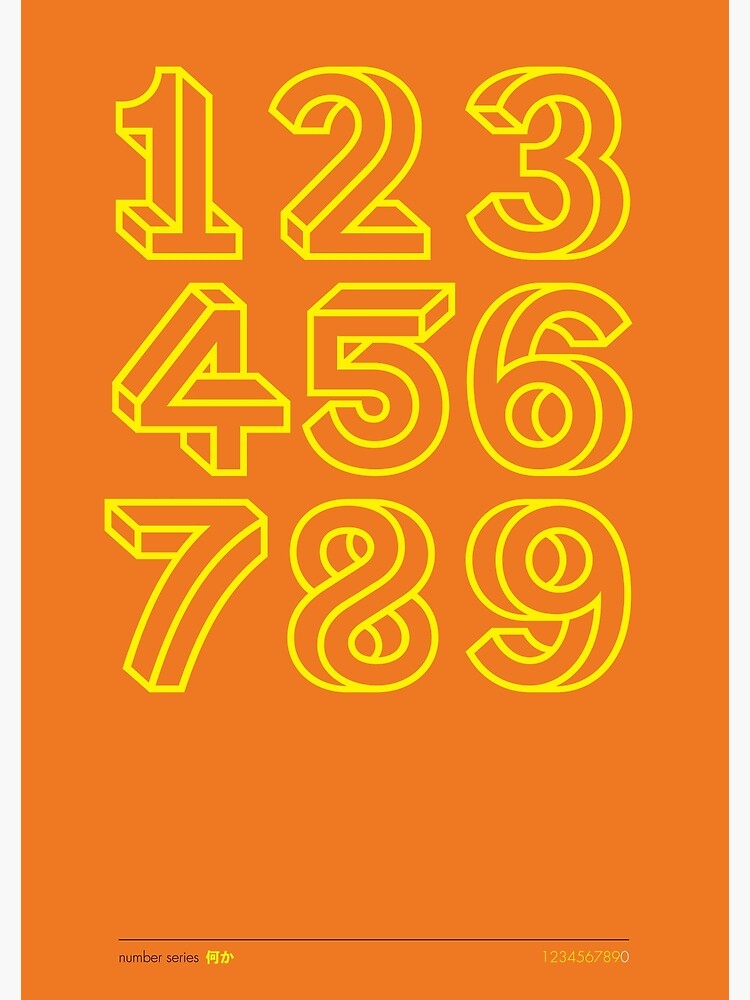 Póster «123456789 _ serie de números» de Nanika-akimoto | Redbubble