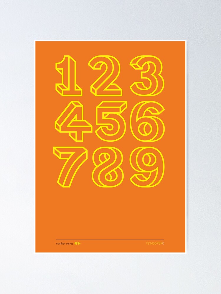 Póster «123456789 _ serie de números» de Nanika-akimoto | Redbubble