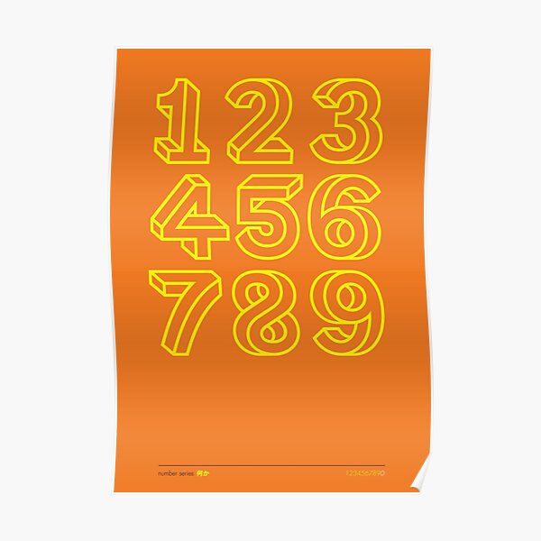 Póster «123456789 _ serie de números» de Nanika-akimoto | Redbubble