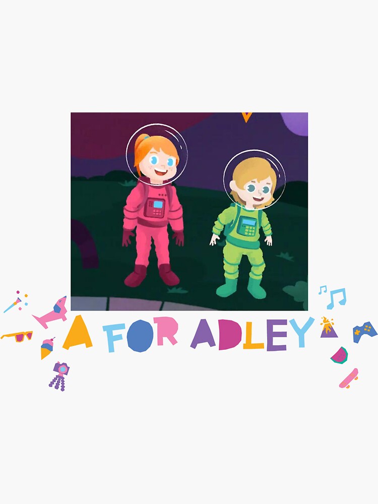 "a for adley" Sticker for Sale by marwa-Ah | Redbubble