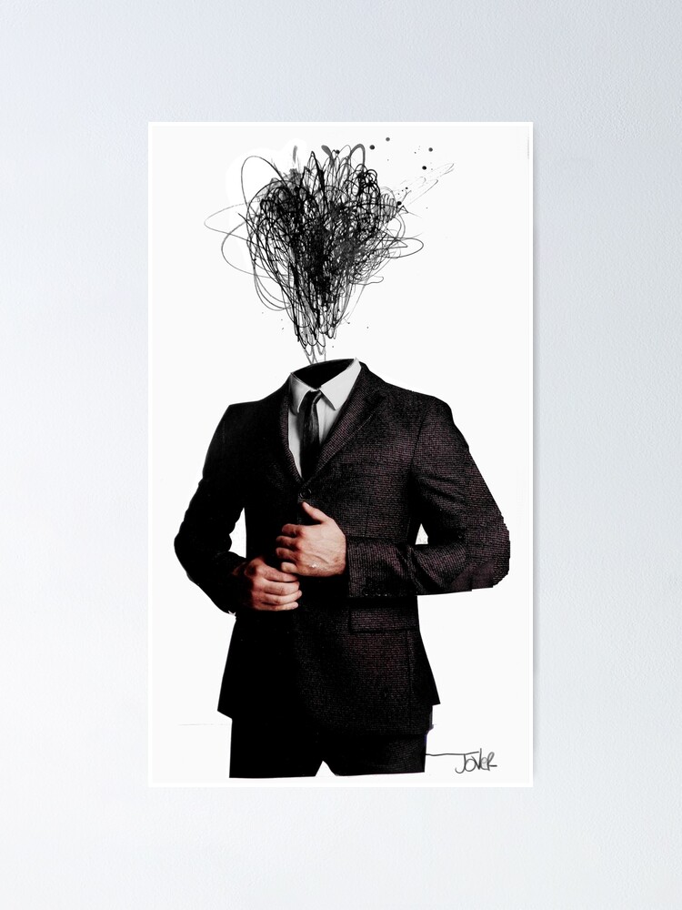 "scribble head" Poster for Sale by LouiJover | Redbubble