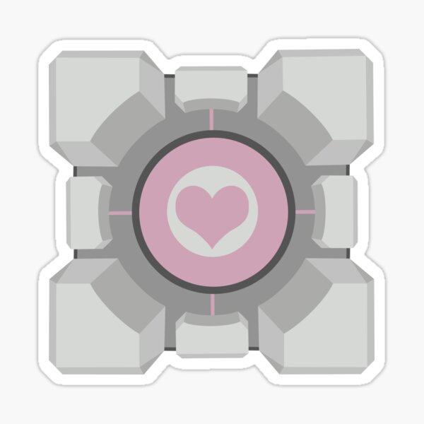 "Companion cube (Portal Inspired)" Sticker by levidabadass | Redbubble