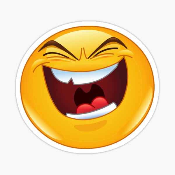 "Laugh Emoji" Sticker for Sale by badassgentleman | Redbubble