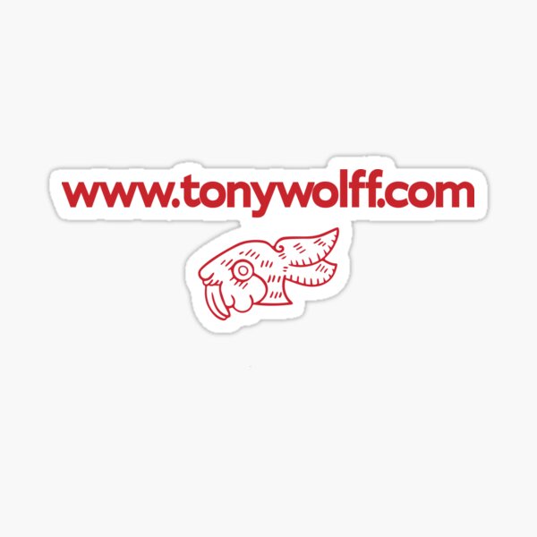 "Tony Wolff Website" Sticker by tonywolffdesign | Redbubble