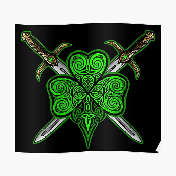 "Sword & Shamrock" Poster for Sale by celthammerclub | Redbubble