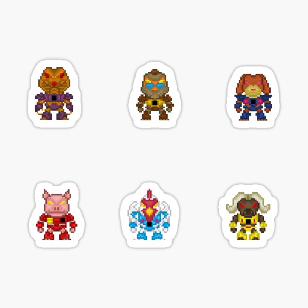 "Pixel Battle Beasts Sticker Series 3 Set II" Sticker by Pixelfig ...