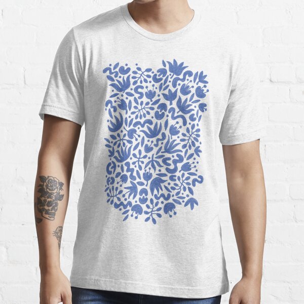"Delft Blue Florals | Hand Painted Pattern No.2" T-shirt for Sale by ...