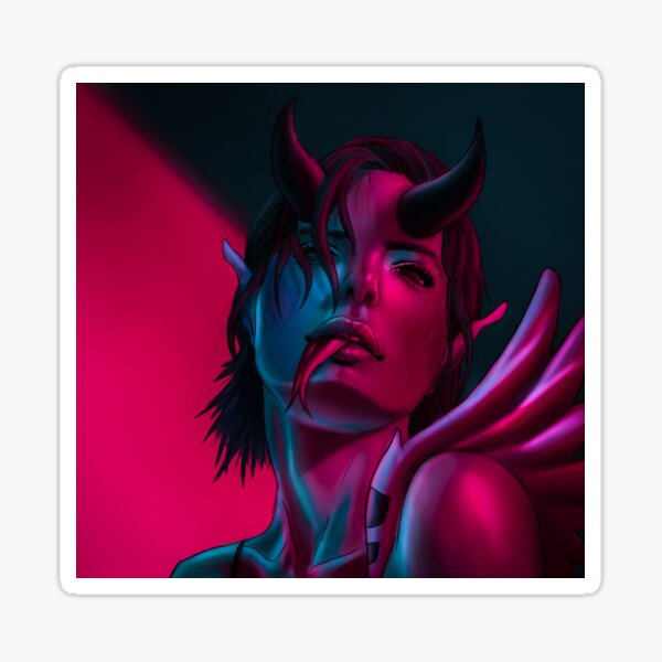 "demon girl" Sticker by TheOriginHunter | Redbubble