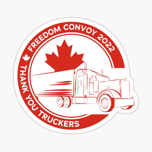 "Truckers Freedom Convoy Canada flag" Sticker for Sale by leewarddesign ...