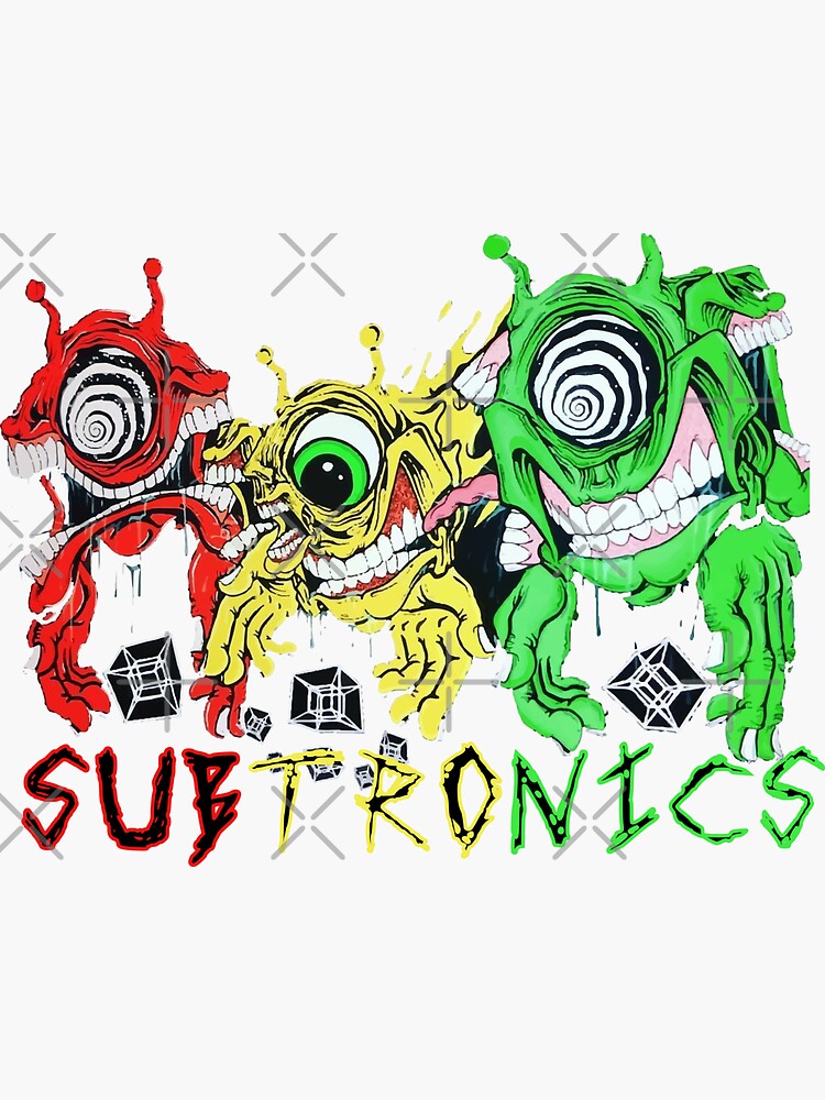 Pegatina «dibujos animados de subtronics» de mostoredesigns | Redbubble