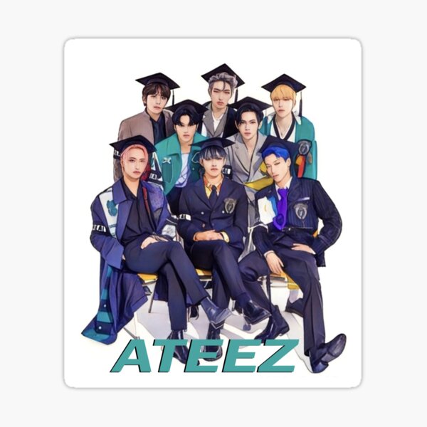 Pegatina «Gorras de graduación Ateez Fever Epilogue» de LiveKpop ...