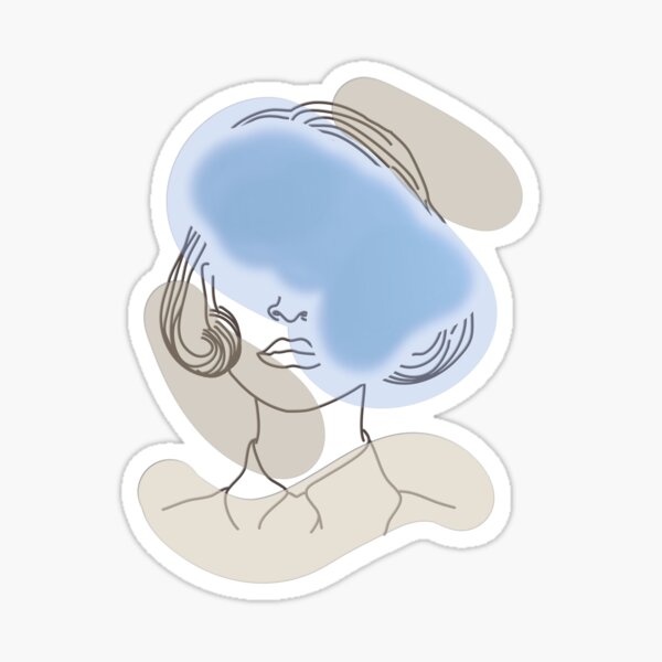 "Cloudy head" Sticker by Norwie | Redbubble