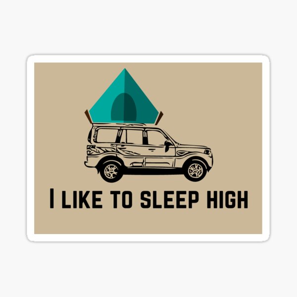 "Sleep High " Sticker for Sale by angrykittyco | Redbubble