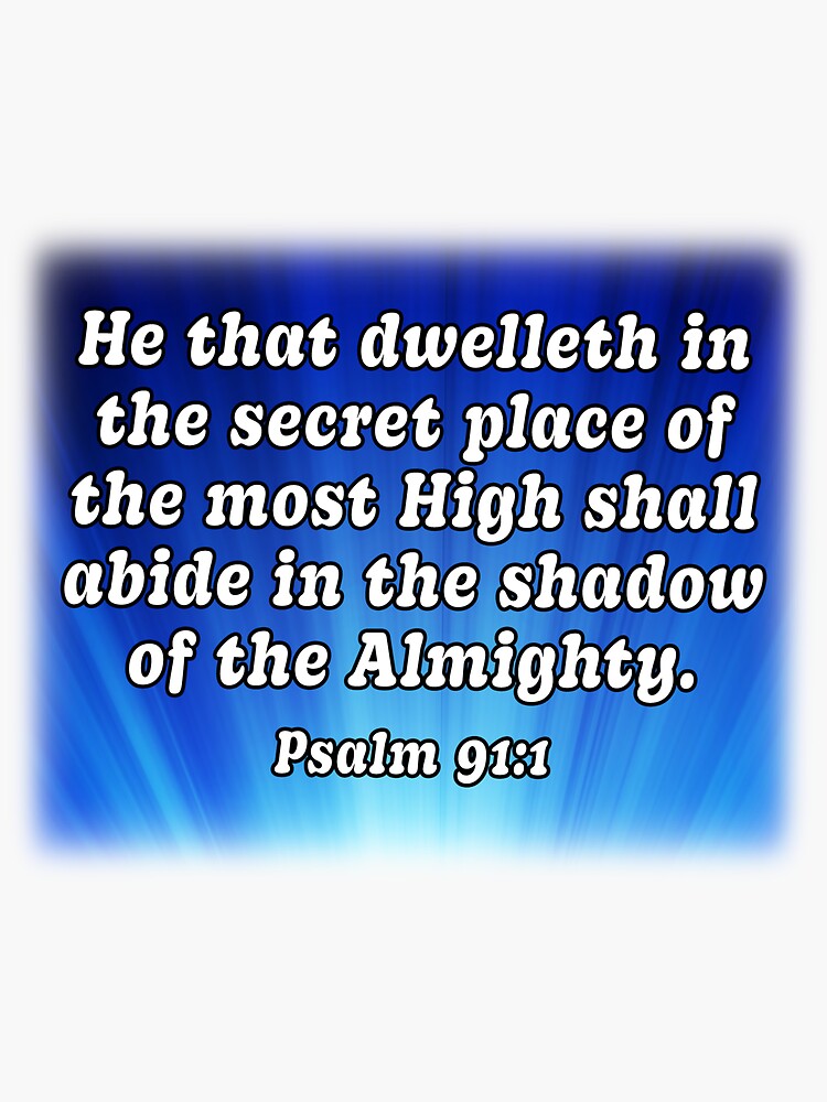 "Psalm 91" Sticker by JamesTees | Redbubble