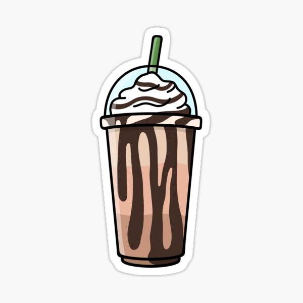 "Chocolate Frappe Iced Coffee To Go" Sticker by DimensionC169 | Redbubble