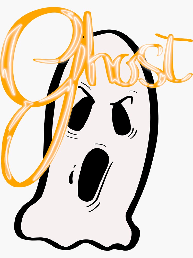 "Ghost logo" Sticker for Sale by FRASPO | Redbubble
