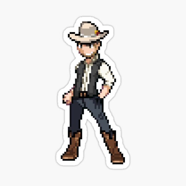 "Pixel Cowboy" Sticker for Sale by HumbleCrow | Redbubble